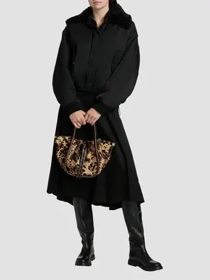 Proenza Schouler Vadra Faux-shearling Collar Twill Jacket