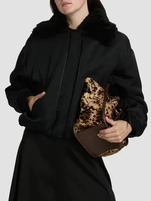 Proenza Schouler Vadra Faux-shearling Collar Twill Jacket