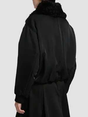 Proenza Schouler Vadra Faux-shearling Collar Twill Jacket