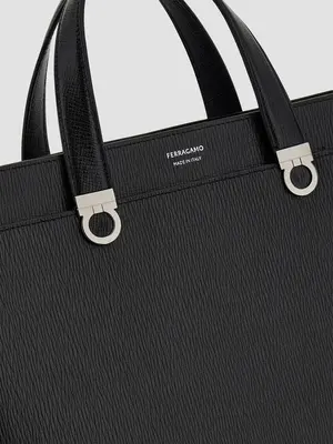 FERRAGAMO Trading Hammered Leather Tote