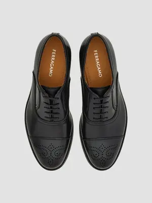 FERRAGAMO Sebastiano Leather Oxford Brogues