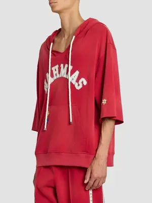 NAHMIAS Daydreaming Cotton Cut-off Hoodie