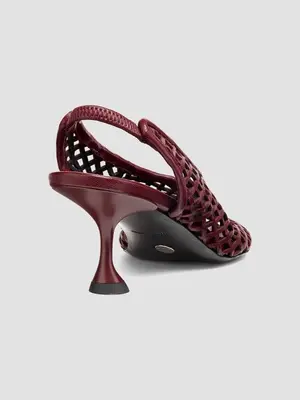 Proenza Schouler Tee 60mm Perforated Leather Slingback Pumps