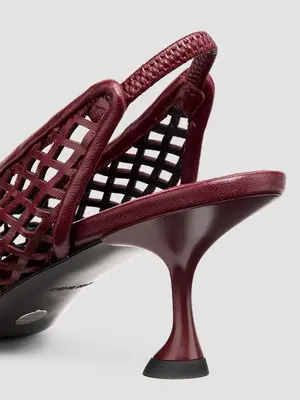 Proenza Schouler Tee 60mm Perforated Leather Slingback Pumps