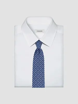 FERRAGAMO Orazio Elephant-pattern Silk Tie