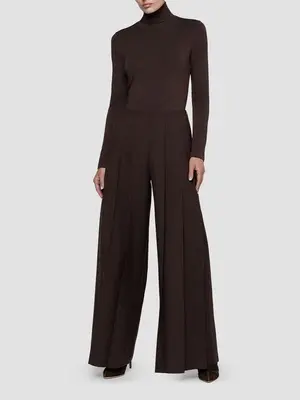 L'Agence Nova Pleated Wide-leg Pants