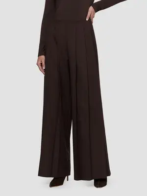 L'Agence Nova Pleated Wide-leg Pants