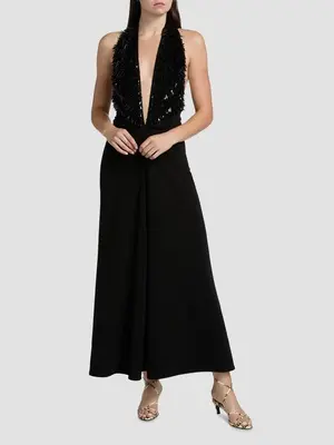 Proenza Schouler Moira Sequin Fringe Maxi Dress