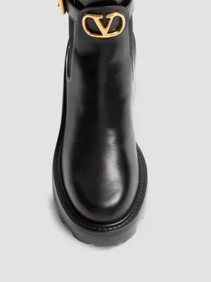 Valentino Garavani Vlogo Signature Calfskin Beatle 90mm Boots