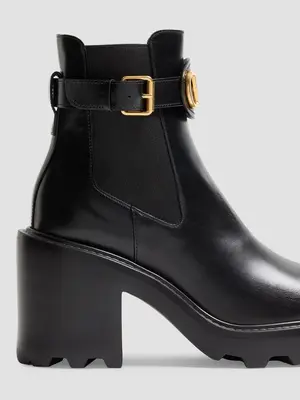 Valentino Garavani Vlogo Signature Calfskin Beatle 90mm Boots
