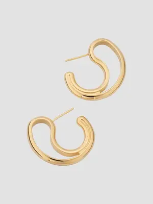 Bottega Veneta Frills 18k--plated Hoops