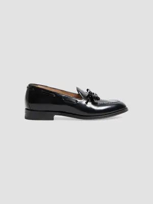 Valentino Garavani Bowshire Loafers In Shiny Calfskin - Black