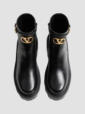 Valentino Garavani Vlogo 55mm Signature Calfskin Ankle Boots
