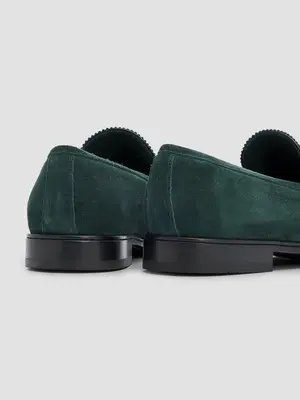 FERRAGAMO Bently Leather Loafers - Moss