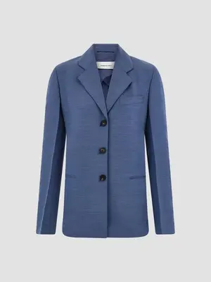 FERRAGAMO Faille Single-breasted Blazer - Graphite