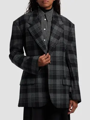 Proenza Schouler Daria Plaid Cotton Blazer