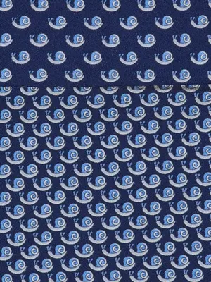 FERRAGAMO Betty Snails Silk Tie - Blue
