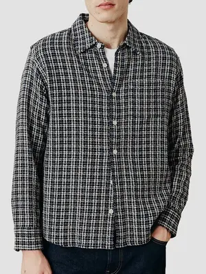 CORRIDOR Snow Check Reverse Tweed Shirt