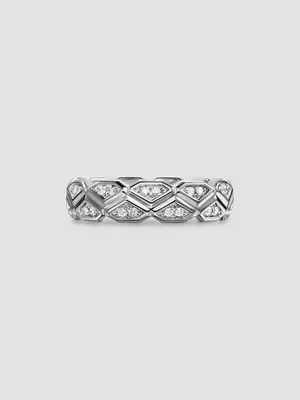 David Yurman Hex Band Ring In Sterling Silver
