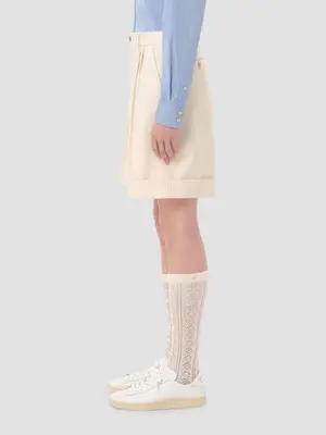 Valentino Garavani Cotton Canvas Cuffed Bermuda Shorts