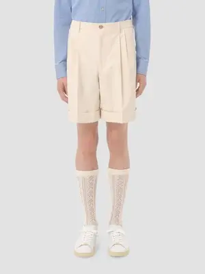 Valentino Garavani Cotton Canvas Cuffed Bermuda Shorts
