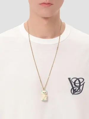 Valentino Garavani Cotton T-shirt With Vg Patch - Ivory