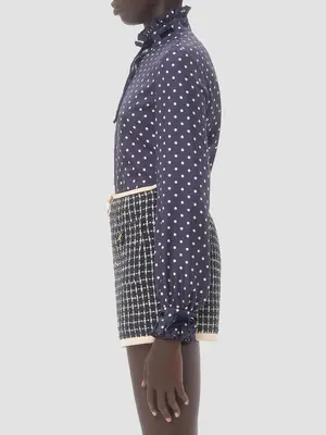Valentino Garavani Twill Shirt With Plus De Pois Print