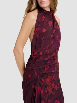 A.L.C. Scarlett Floral Halter Gown