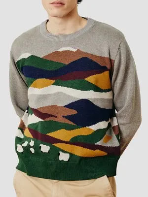 CORRIDOR Landscape Cotton Crewneck Sweater