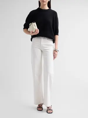 LE JEAN Column High-rise Straight-leg Jeans