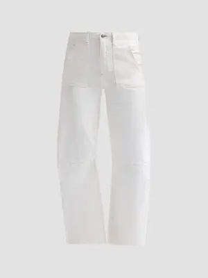 LE JEAN Utility Crop Jeans - Bone