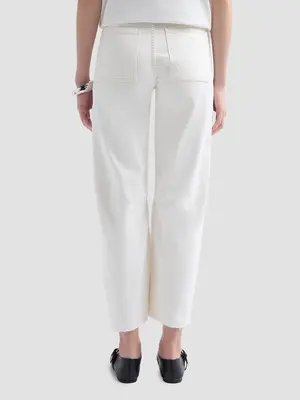 LE JEAN Utility Crop Jeans - Bone