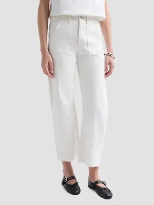 LE JEAN Utility Crop Jeans - Bone