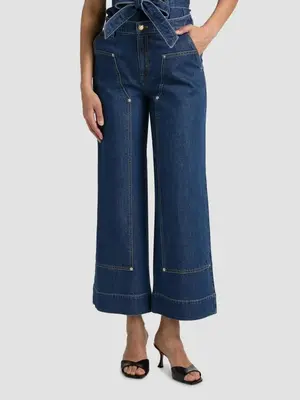 Cinq À Sept Ryker Wide-leg Cropped Jeans