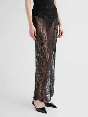 L'Agence Raymonde Lace Maxi Skirt