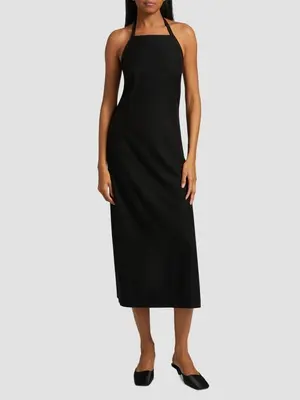 Vince Apron Halter Sleeveless Midi-dress