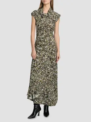 Proenza Schouler Tamara Printed Jersey Midi-dress