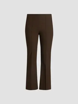 Vince Mid-rise Pintuck Crop Flare Pants - Willow