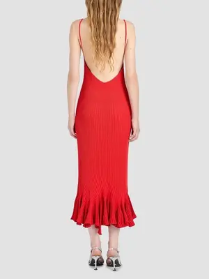 Proenza Schouler Giuditta Ribbed Godet-hem Midi-dress