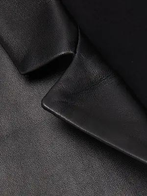 Vince Leather Shrunken Blazer
