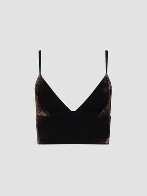 L'Agence Aislin Bralette Top - Dark Java