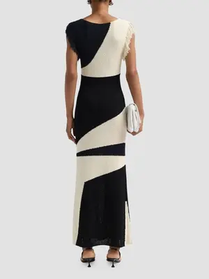 Proenza Schouler Saskia Colorblocked Fringe Dress