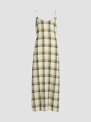 Proenza Schouler White Label Evelyn Plaid Gauze Maxi Dress