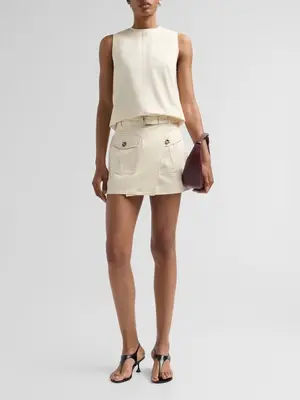 Proenza Schouler Bruni Wrap-front Cotton Drill Shorts