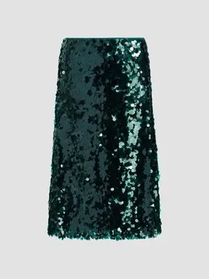 Vince Lucite Sequined Midi-skirt