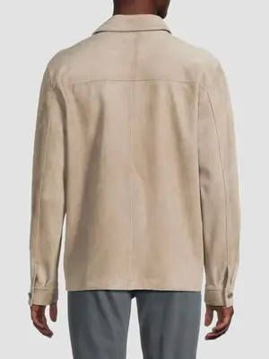 Vince Suede Button-front Shirt Jacket
