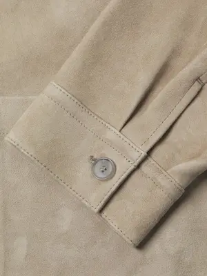 Vince Suede Button-front Shirt Jacket