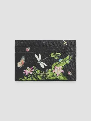 FERRAGAMO Gancini Eden Shoe Leather Card Case