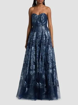 Rene Ruiz Collection Sequin-embellished Tulle Ball Gown