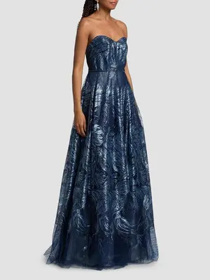 Rene Ruiz Collection Sequin-embellished Tulle Ball Gown